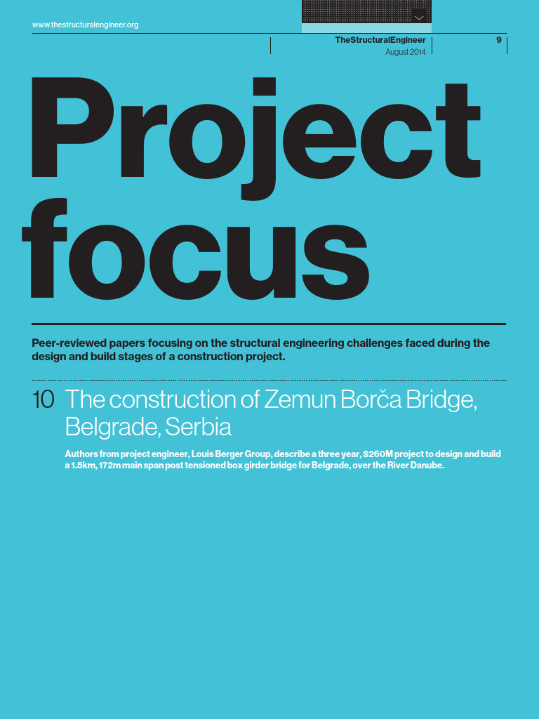 The Construction of Zemun Borca Bridge, Belgrade, Serbia | PDF | Deep ...