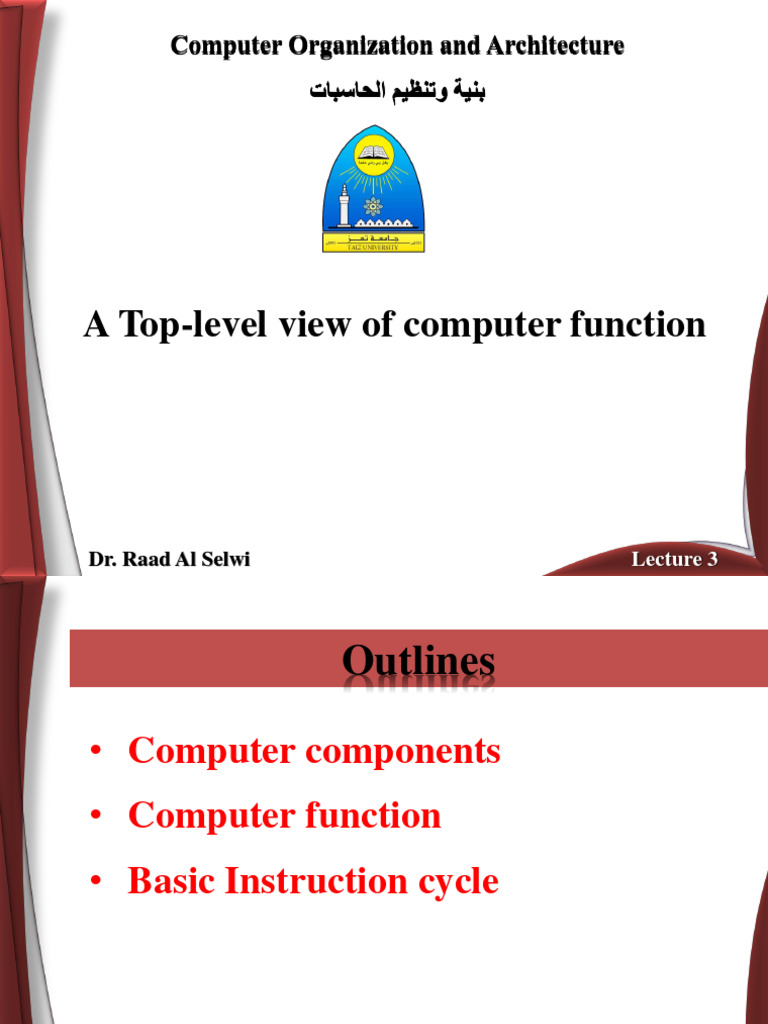 A Top-Level View of Computer Function Lect 3 | PDF