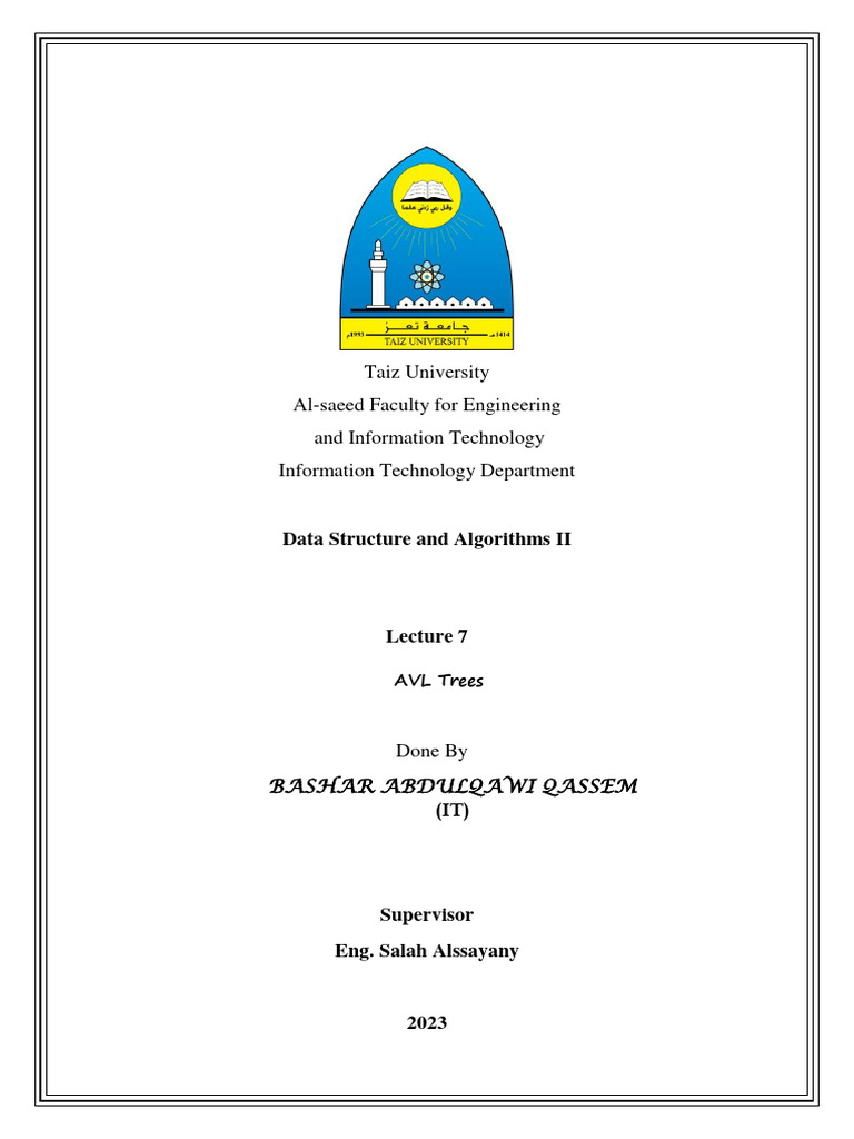 AVL Tree | PDF | Algorithms And Data Structures