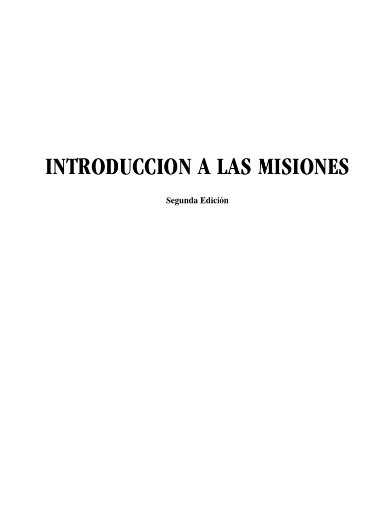 Introduccion A Las Misiones | PDF | Biblia | Misionero