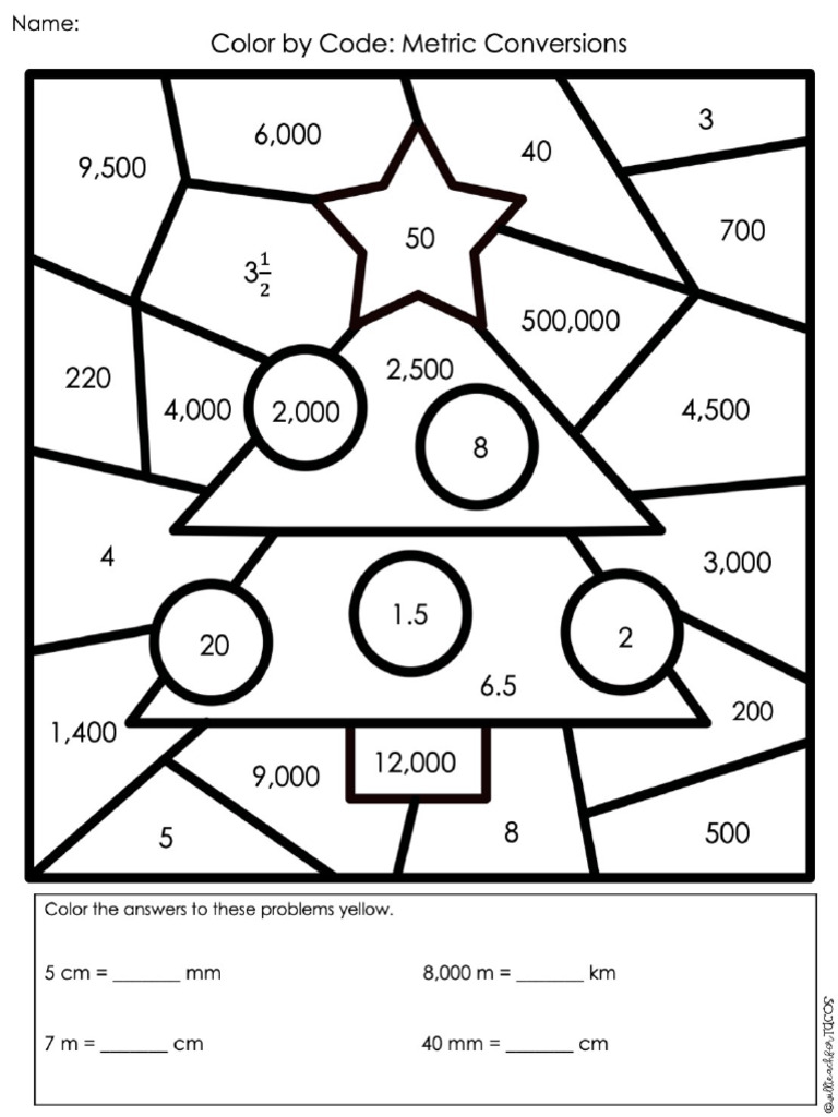 Metric Conversions Color by Code | PDF