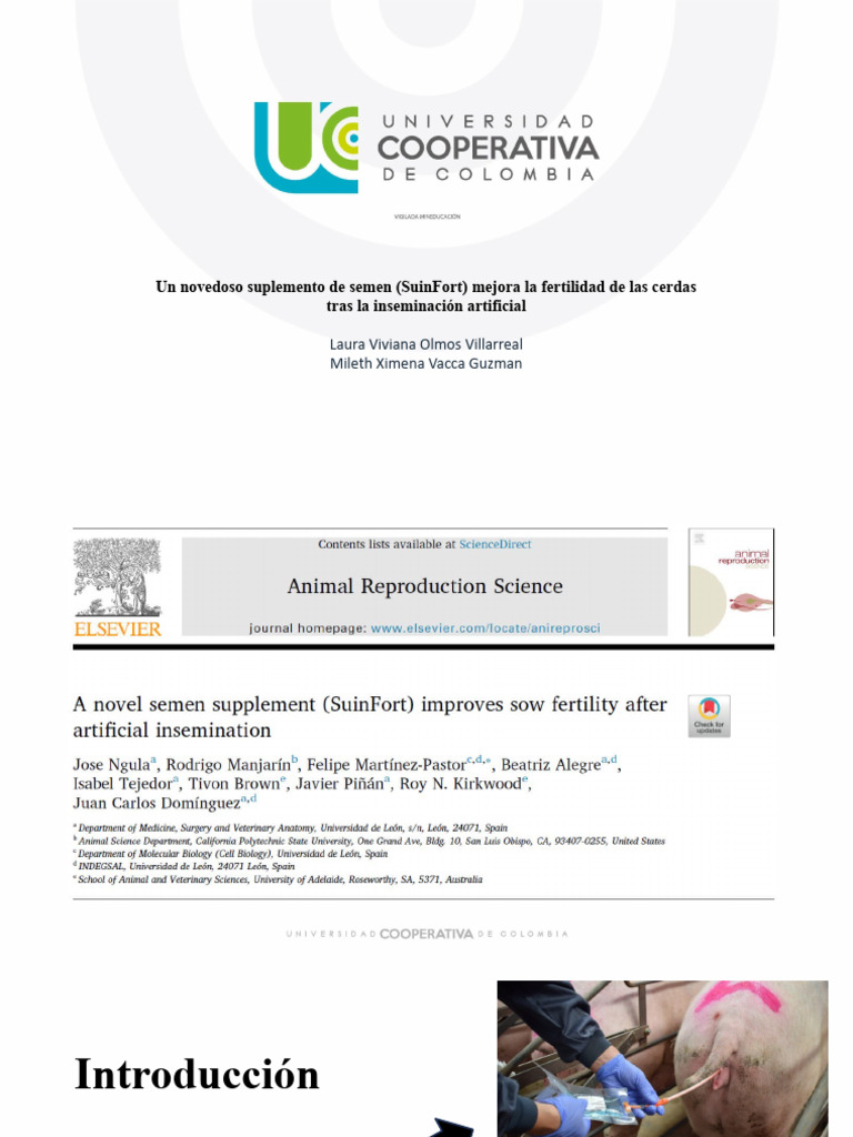 Exposición Articulo de Biotecnología | PDF | Semen | Fertilidad