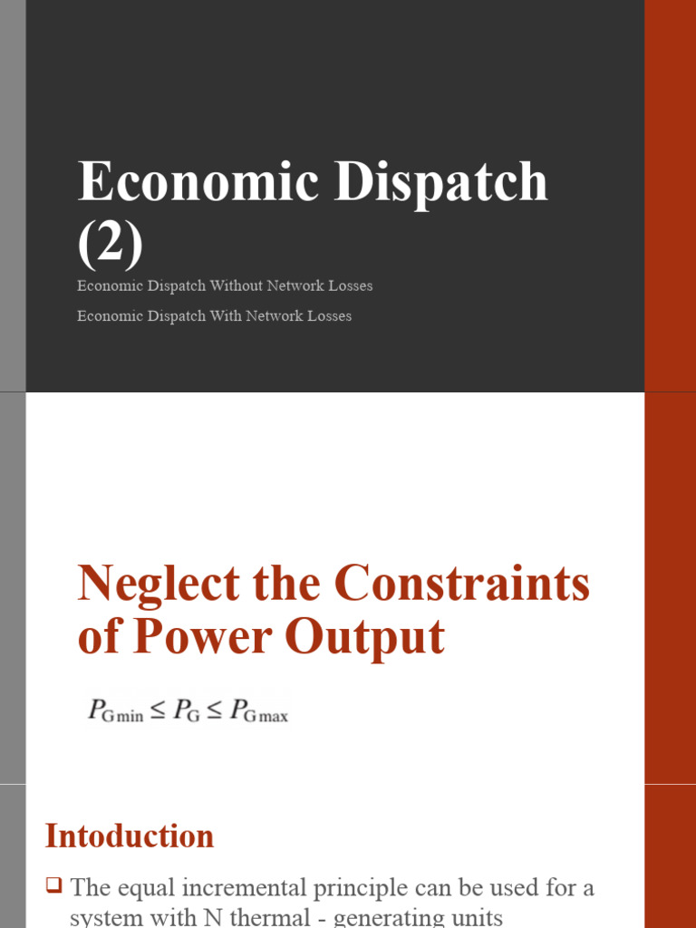Economic Dispatch | PDF | Applied Mathematics