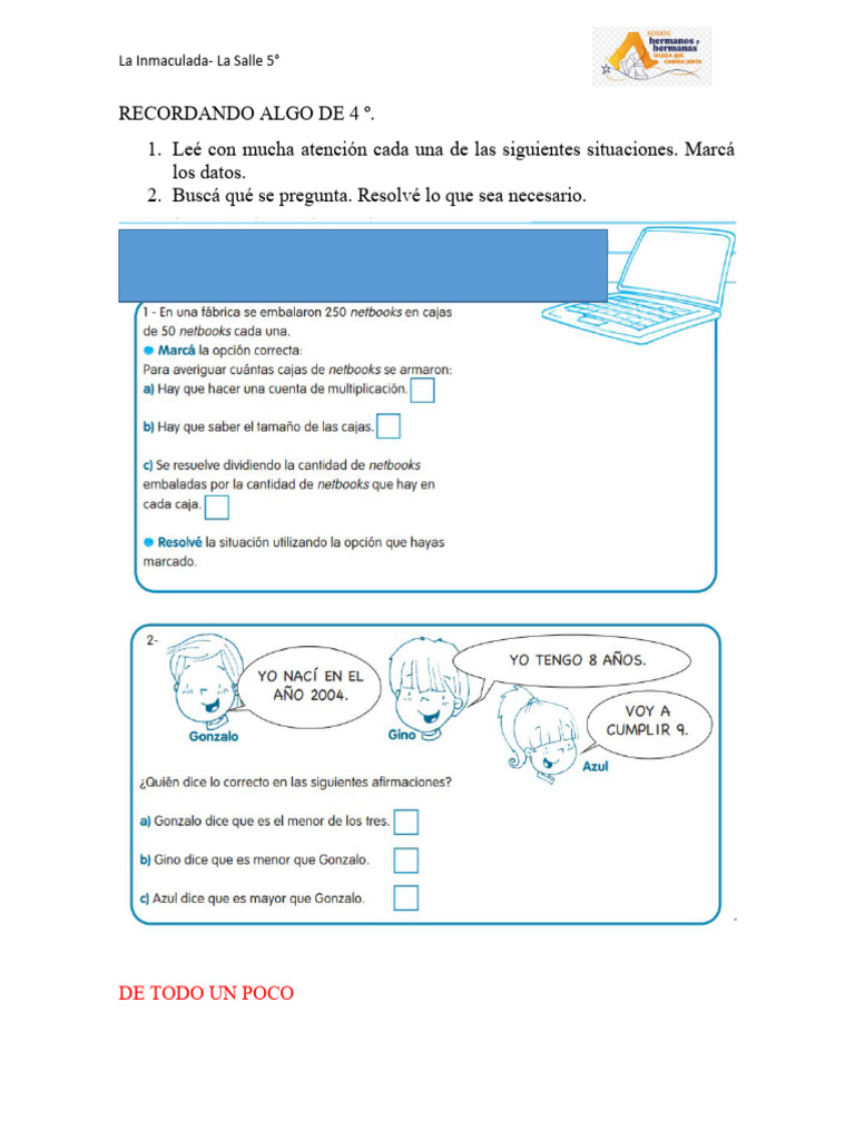 Recordando Algo de 4 º | PDF | Artes del Lenguaje y Comunicación