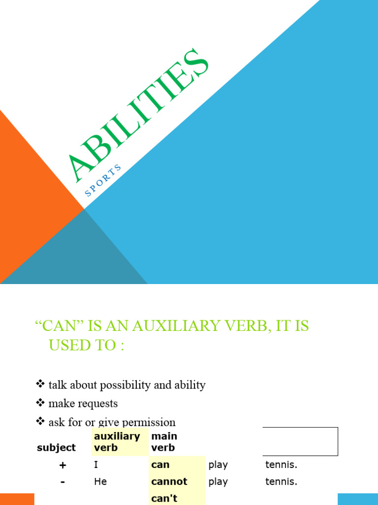 English Modal Verbs for Sports | PDF