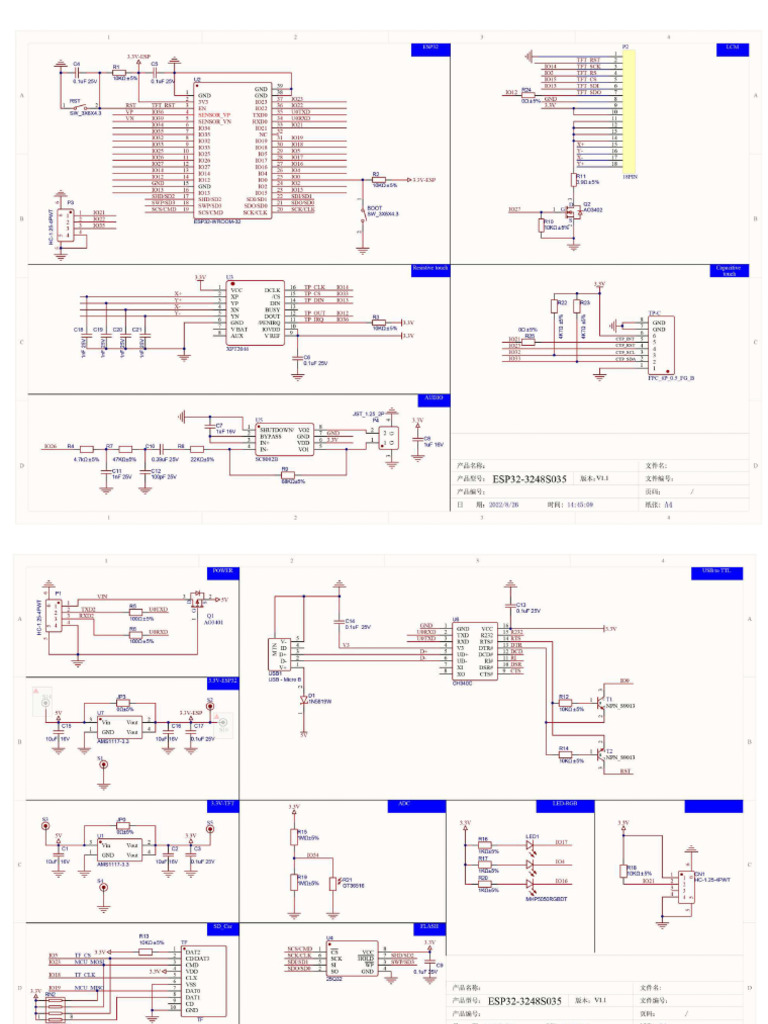 ESP32-3248s035 Schematics | PDF ESP32-3248s035 Schematics | PDF