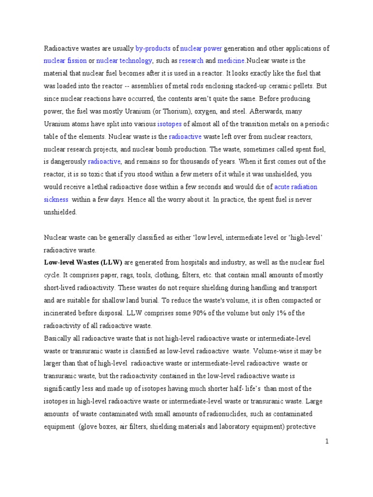 Nuclear Waste Management | PDF | Radioactive Waste | Spent Nuclear Fuel