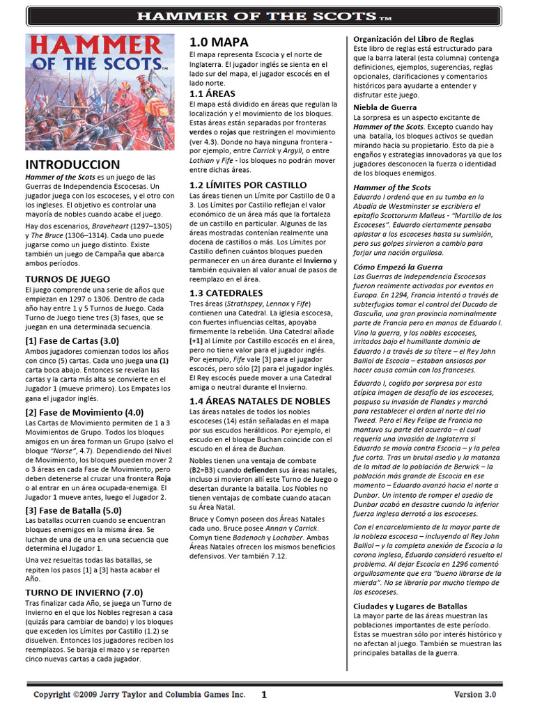 Hammer Spanish Rules3.0 | PDF | Escocia | Infantería