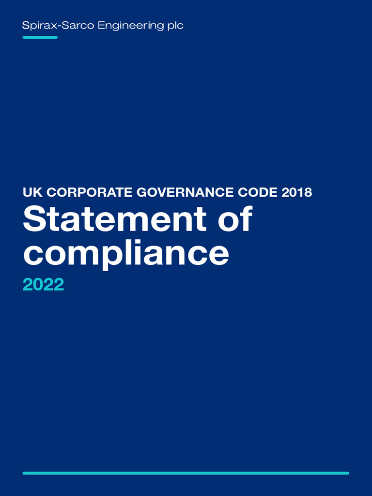 UK Corporate Governance Code Compliance 2022 | PDF | Corporate ...