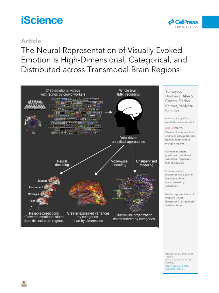Neural Representation of Emotions in fMRI | PDF | Emotions | Functional ...