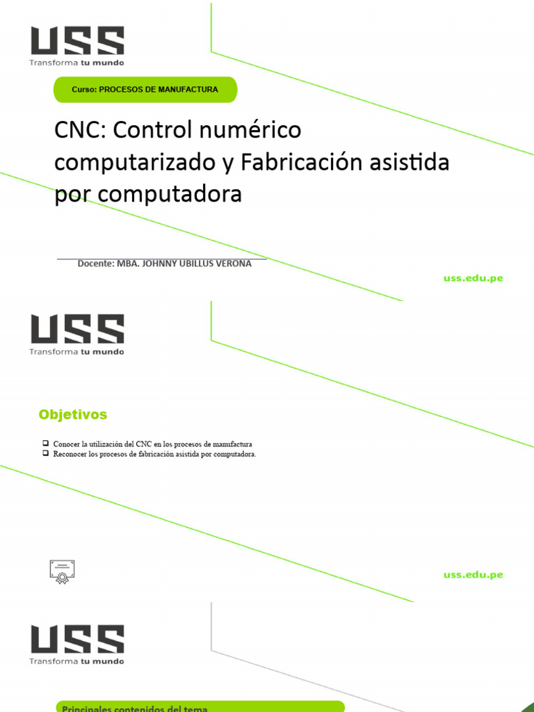 Proceso-Manufacrura-Semana 11 12 | PDF | Control numerico | Sector secundario de la economía