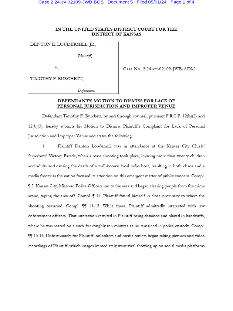 Rep. Burchett Files Motion To Dismiss Lawsuit by Denton Loudermill, Jr ...