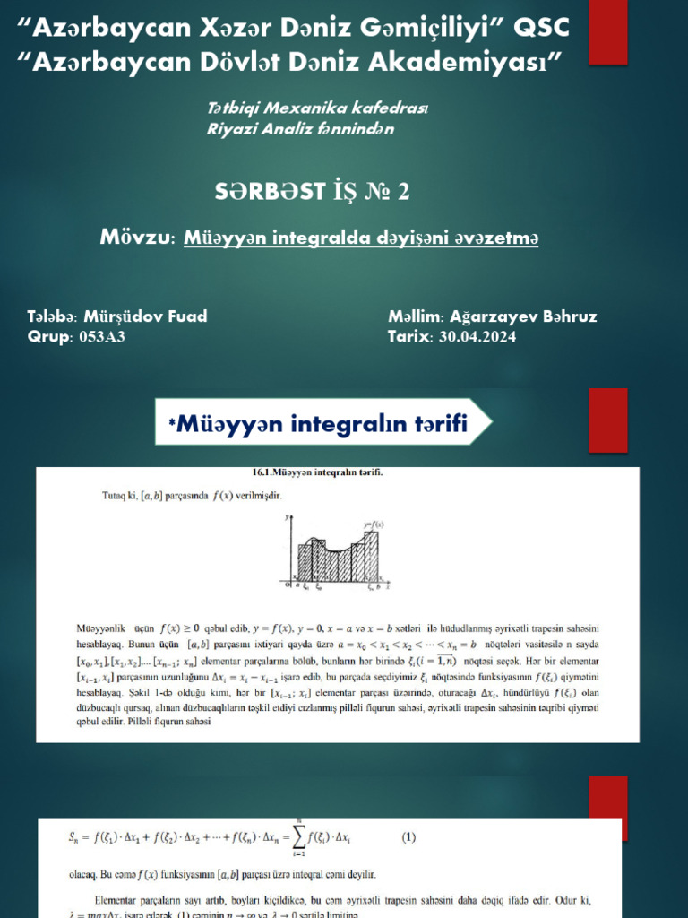 Sİ 2 Riyazi Analiz | PDF