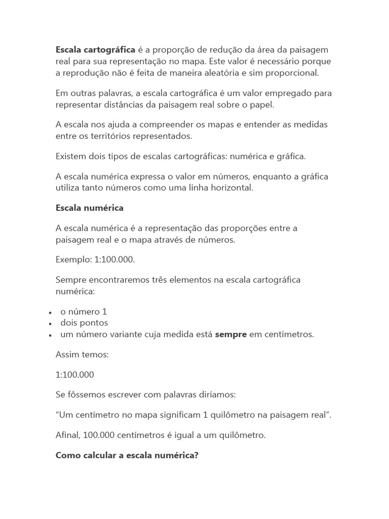 Escala | PDF | Mapa | Percentagem