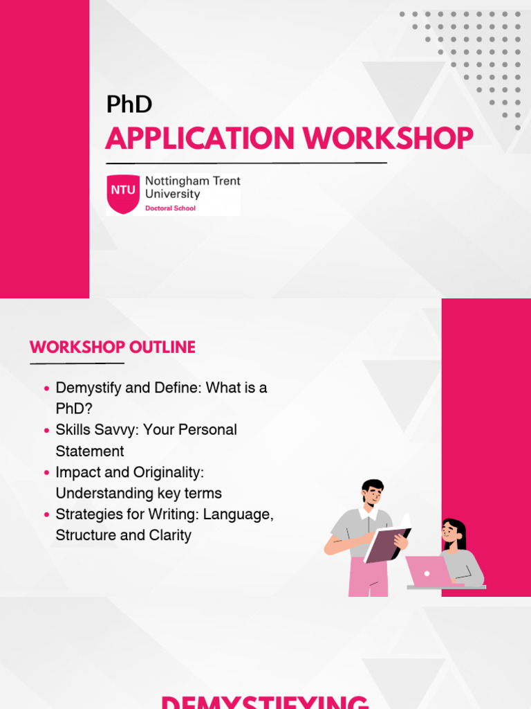 PHD Application Workshop | PDF | Doctor Of Philosophy | Knowledge