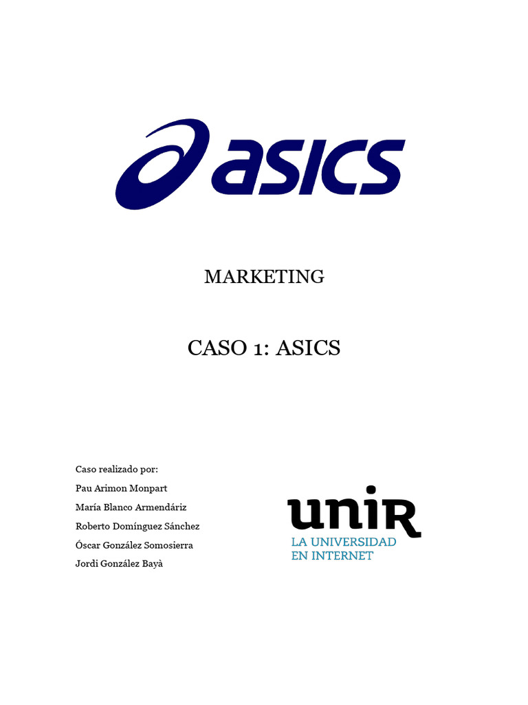 Resolución Caso ASICS Marketing Lote 12 Equipo 1 | PDF | Marca | Zapatillas