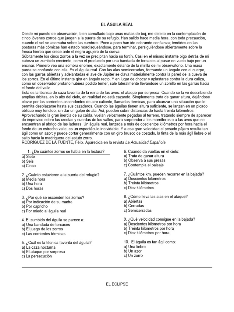 Evaluacion Niveles de Lectura | PDF