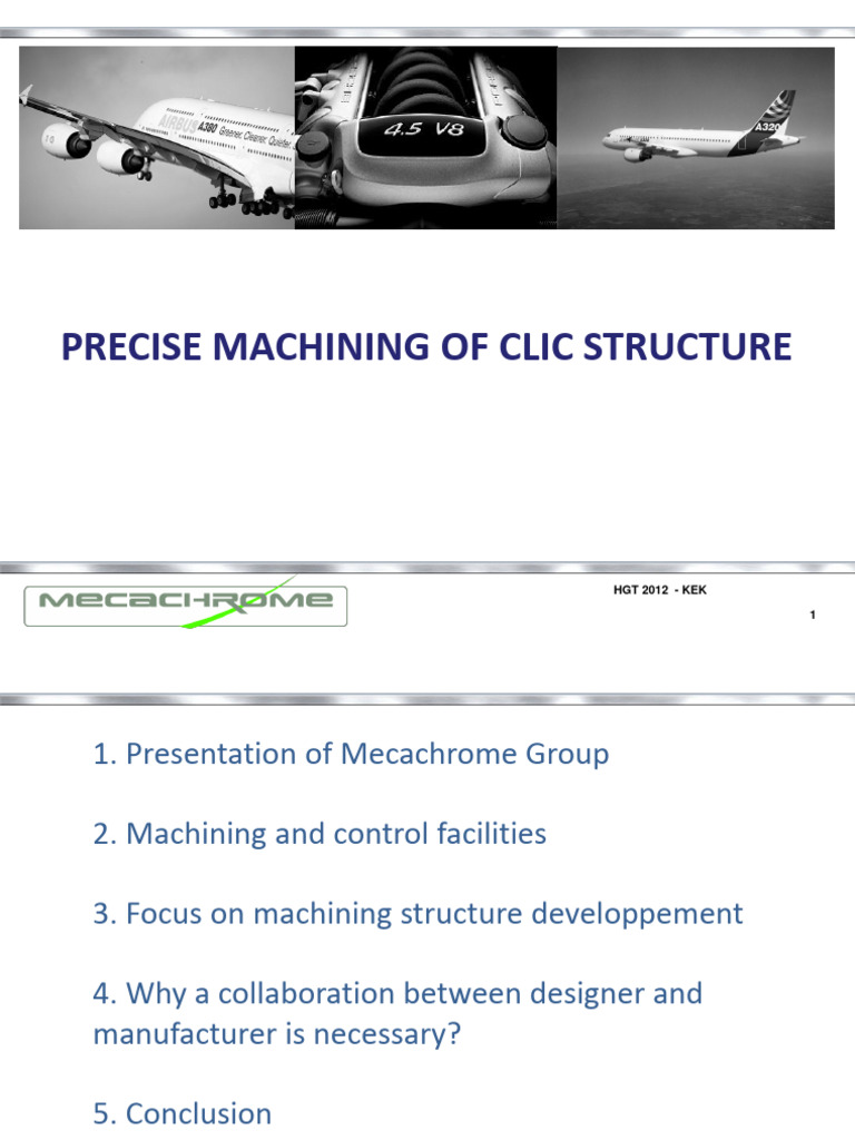 01 Precise Machining of CLIC Structure | PDF | Machining | Interferometry