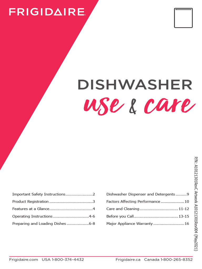 Use Care: Dishwasher | PDF | Dishwasher