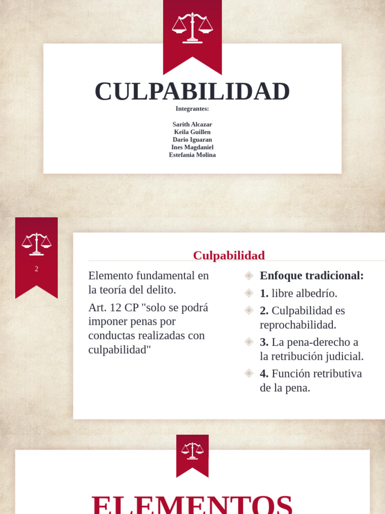 EXPOSICION DE CULPABILIDAD | PDF | Derecho penal | Intención (Derecho ...
