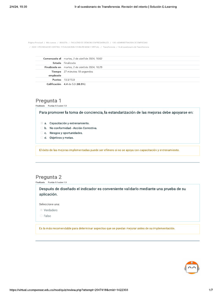 Prueva Control y Eva | PDF