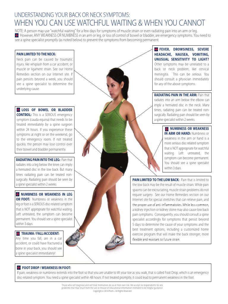 Back Pain Symptoms Chart | PDF | Pain | Back Pain