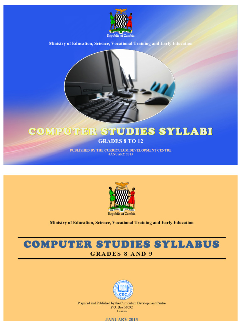 Zambia Grades 8-9 Computer Syllabus | PDF | Spreadsheet | Educational Assessment