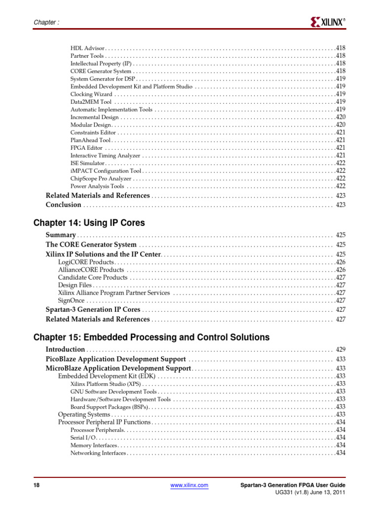 Chapter 14: Using IP Cores: 18 Spartan-3 Generation FPGA User Guide | PDF | Office Equipment ...