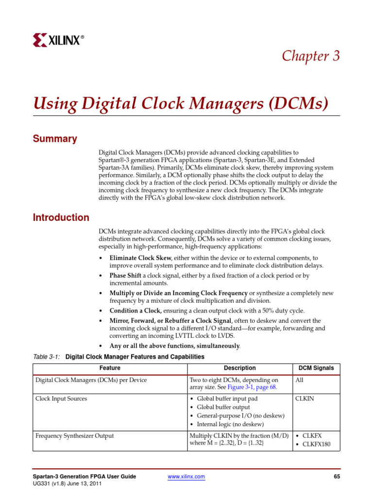 Using Digital Clock Managers (DCMS) | PDF | Field Programmable Gate Array | Electronic Design