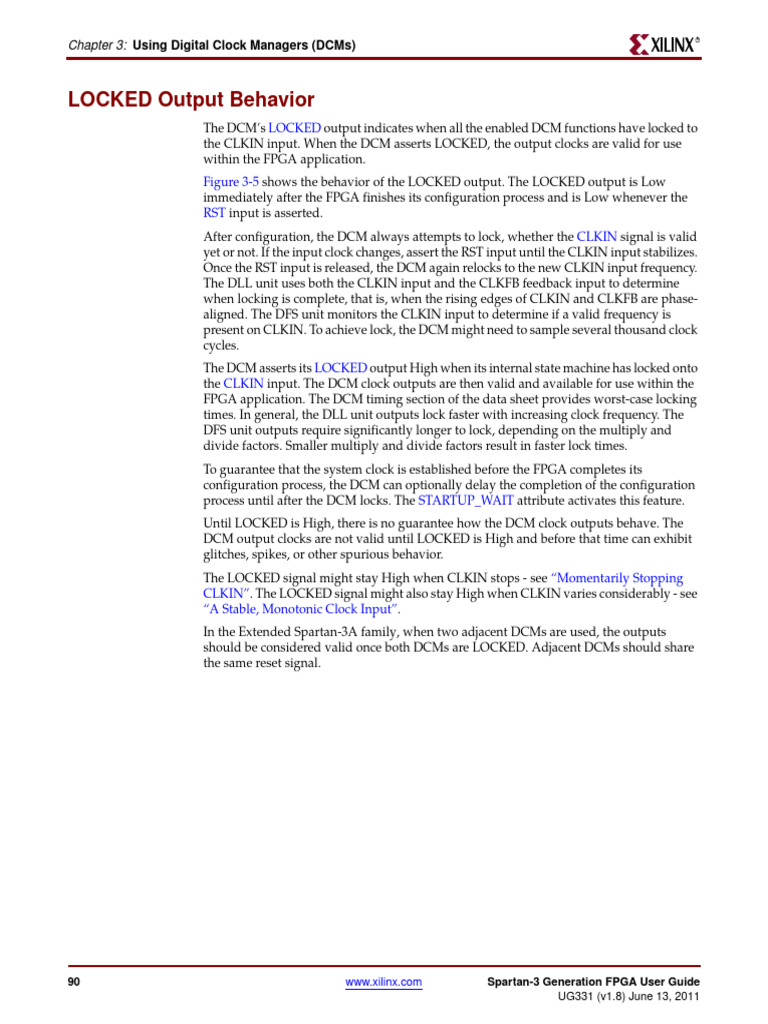 LOCKED Output Behavior | Download Free PDF | Field Programmable Gate Array | Clock