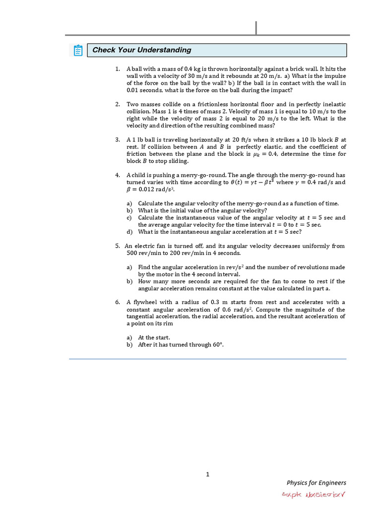 5 Assignment PFE | PDF | Acceleration | Velocity