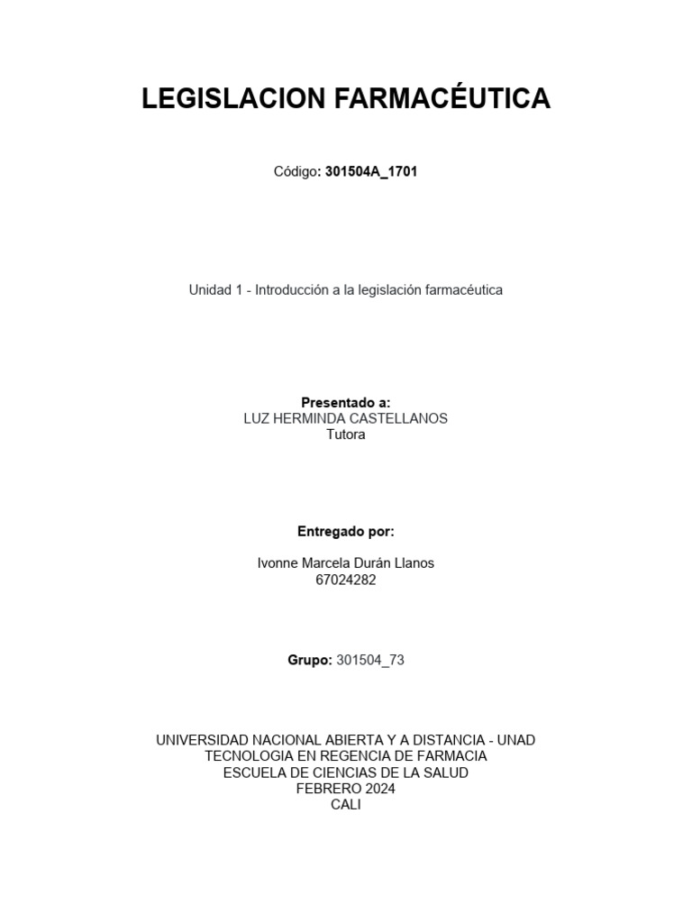 Unidad 1 Caso 1 Reconocimiento de La Normatividad en General y ...