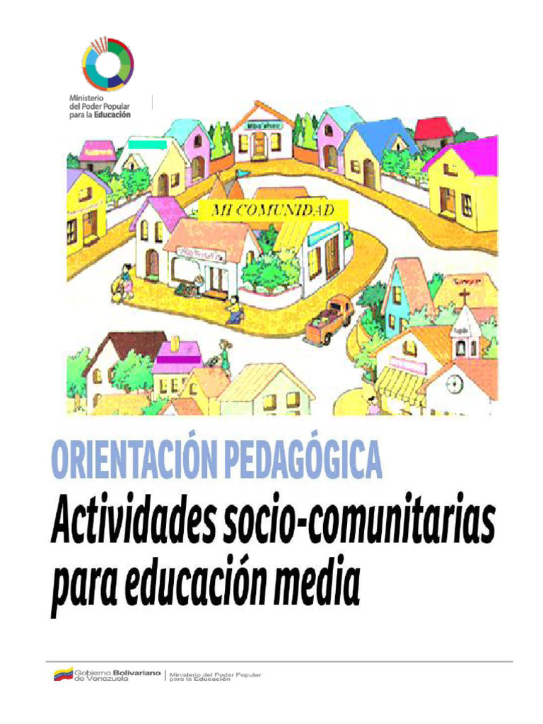 Actividades Sociocomunitarias para Educacion Media y Tecnica | PDF ...