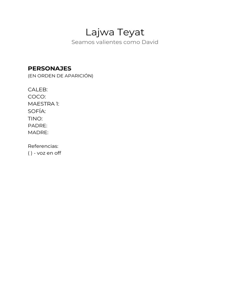 Lajwa Teyat Traducido | Descargar gratis PDF | Goliat | David