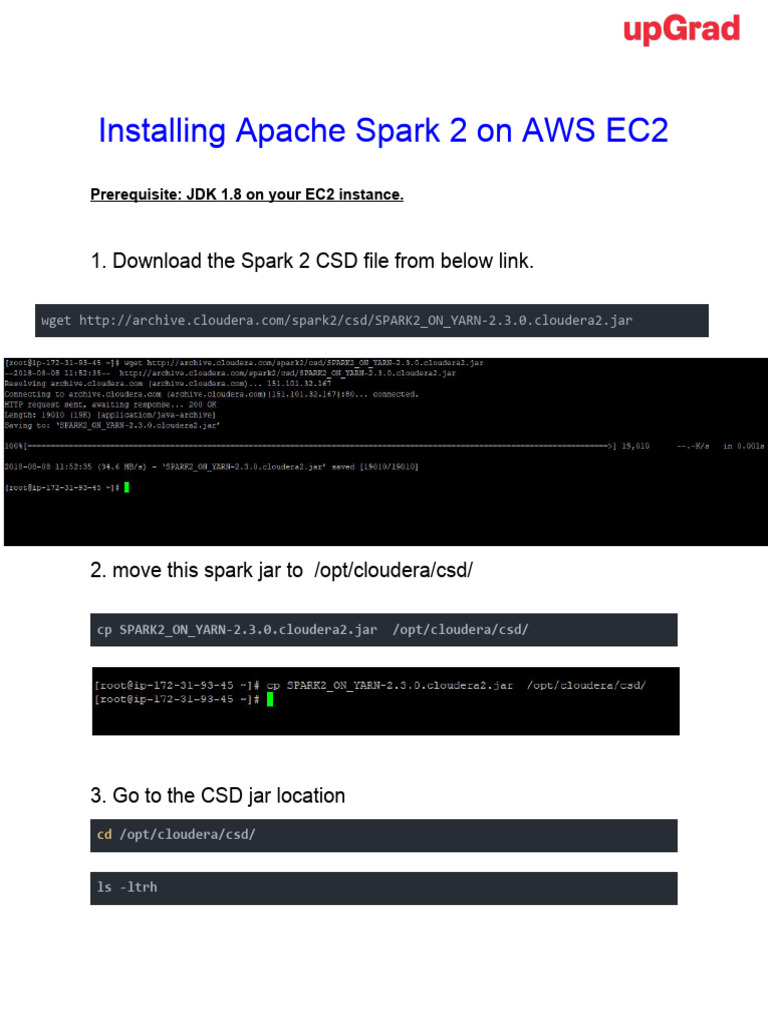 2_DE_+Installing+Apache+Spark+on+CDH+EC2 | PDF | Apache Hadoop | Operating System Technology