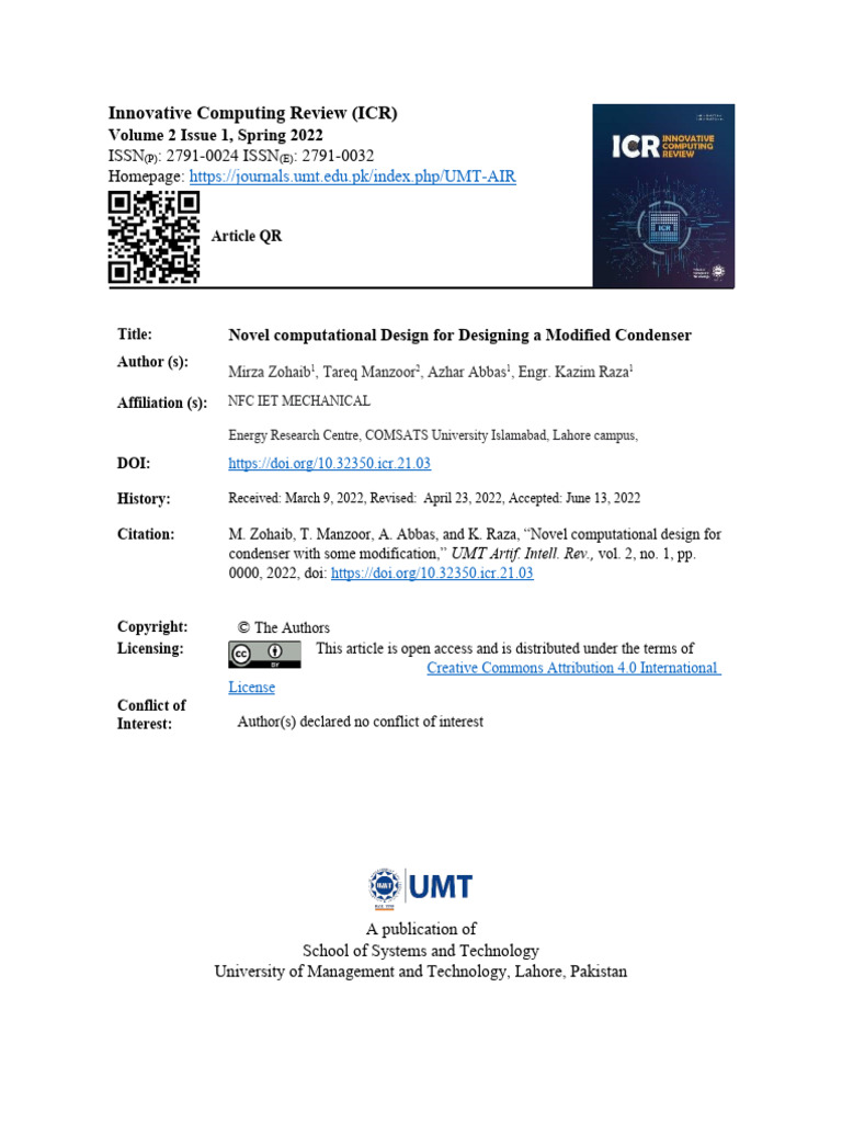 Novel Computational Design for Designing (1)-1 | PDF | Heat Exchanger | Heat Transfer