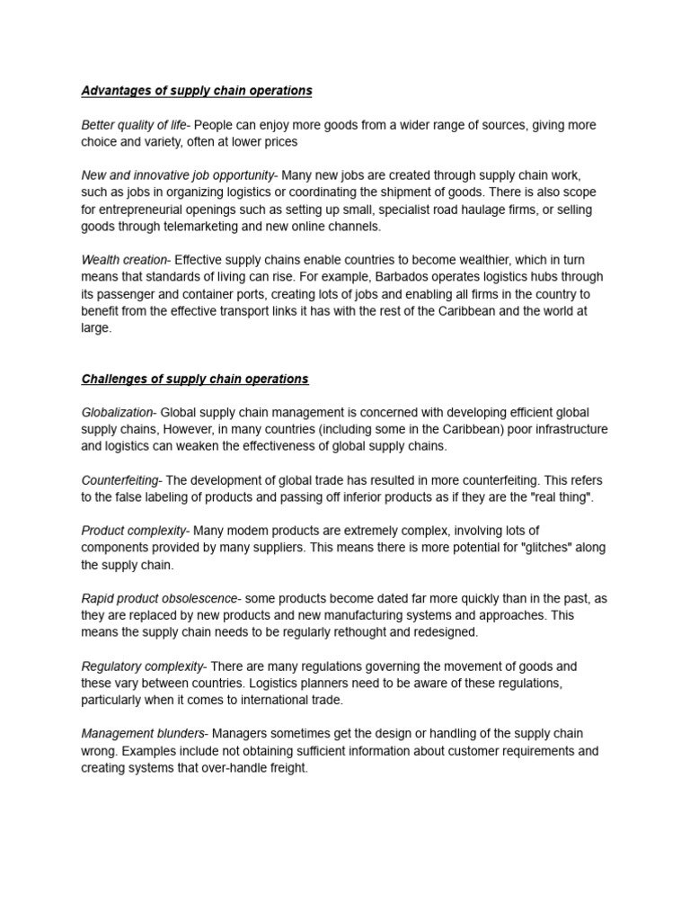 Pob Notes | PDF | Logistics | Supply Chain