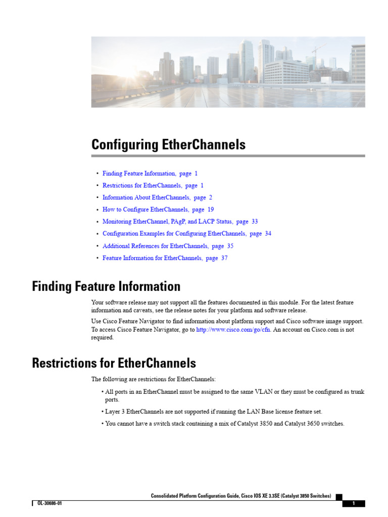 Cisco EtherChannel Guide | PDF | Network Switch | Router (Computing)