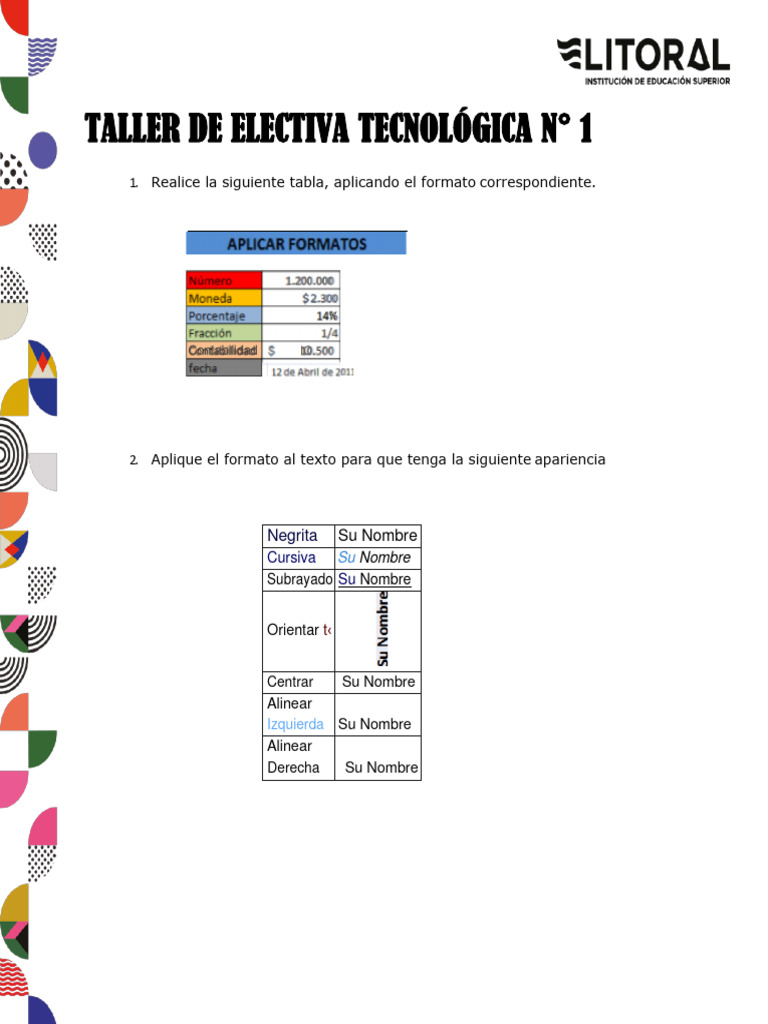 TALLER ELECTIVA N° 1 | PDF