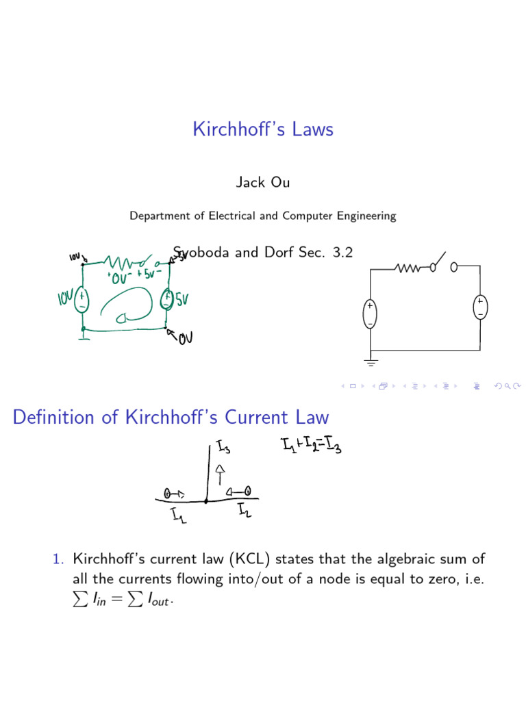 ECE 240 - Radmanesh Lec 4 | PDF | Voltage | Electricity