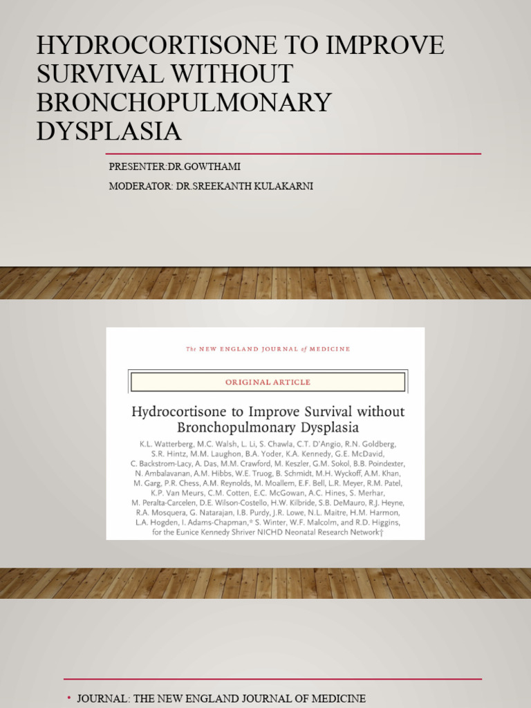 Broncho Pulmonary Hypoplasia Journal Club Gowthami | PDF | Health Sciences | Medical Specialties