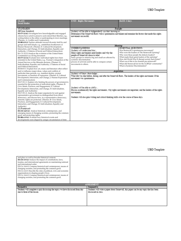 Ubd Template-4 3 | Download Free PDF | Liberal Arts Education | Social ...