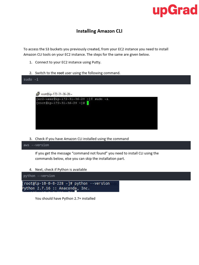 2 Installing AWS CLI On CDH | PDF | Command Line Interface | Amazon Web Services