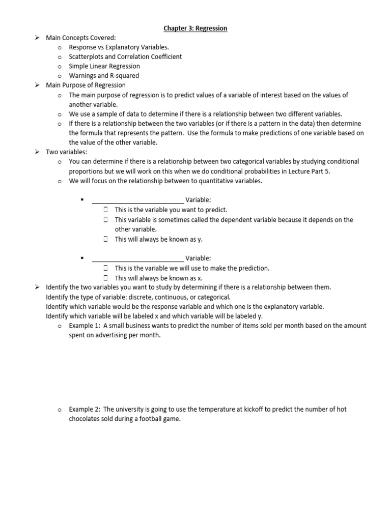 Chapter 3 - Regression | PDF | Linear Regression | Coefficient Of Determination