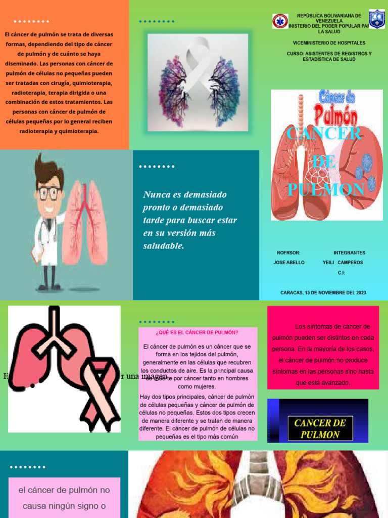 Triptico Cancer de Pulmon Camperos | PDF | Cáncer de pulmón | Cáncer
