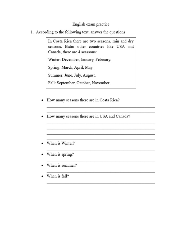 English Exam Practice | Download Free PDF | Linguistic Typology ...