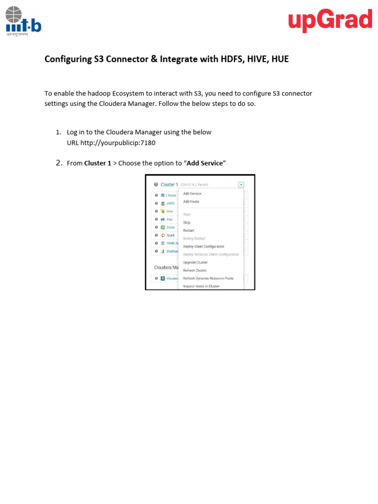 4 Configuring+S3+Connector+&+Integrate+with+HDFS HIVE & HUE | PDF | Apache Hadoop | Computing