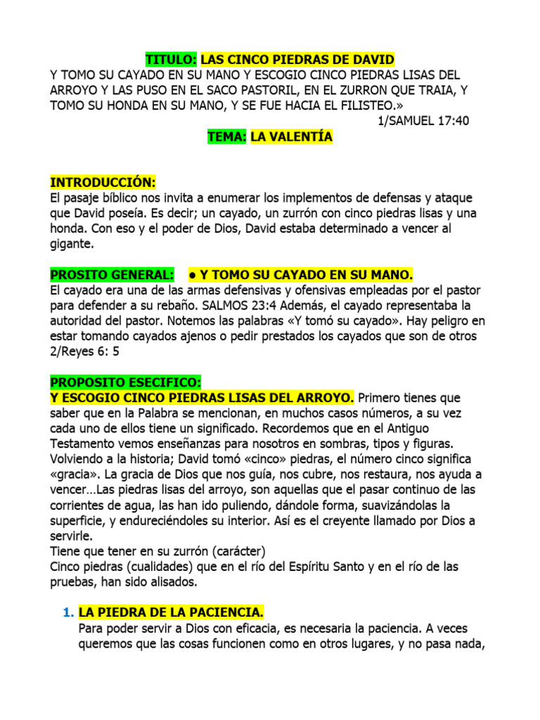 Las 5 Piedras de David | PDF | David