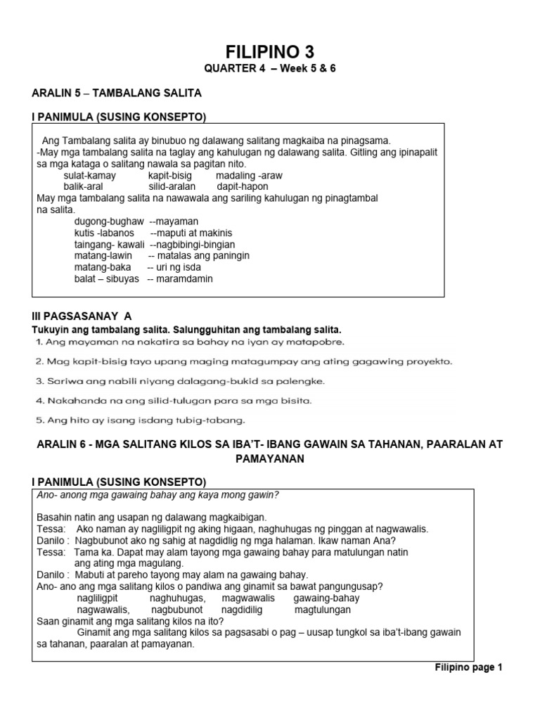 LAS Fil 3 Q4 WK 5 6 Edited | PDF