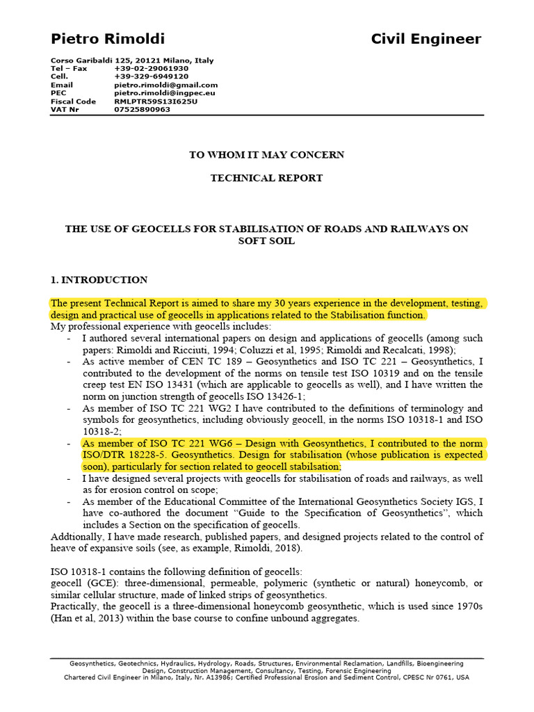 A8.2-Italy-Pietro Rimoldi-ISO-STANDARD-Highlighted | PDF | Deformation ...